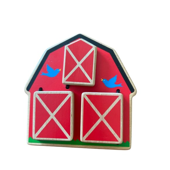 Melissa & Doug | Toys | Melissa Doug 435 Wooden Peekaboo Red Barn Door ...
